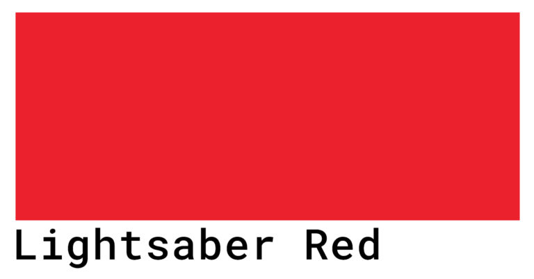 Lightsaber Red Color Codes - The Hex, RGB and CMYK Values That You Need